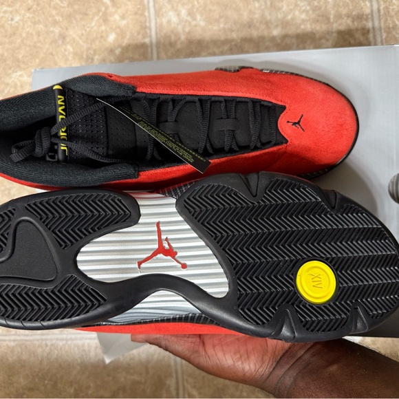 air jordan retro 14s | Shoes | Red And Black Jordan Sneakers With Mesh ...